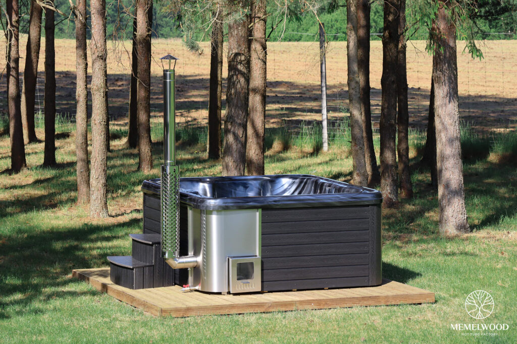 Acrylic Jacuzzi hot tub with integrated